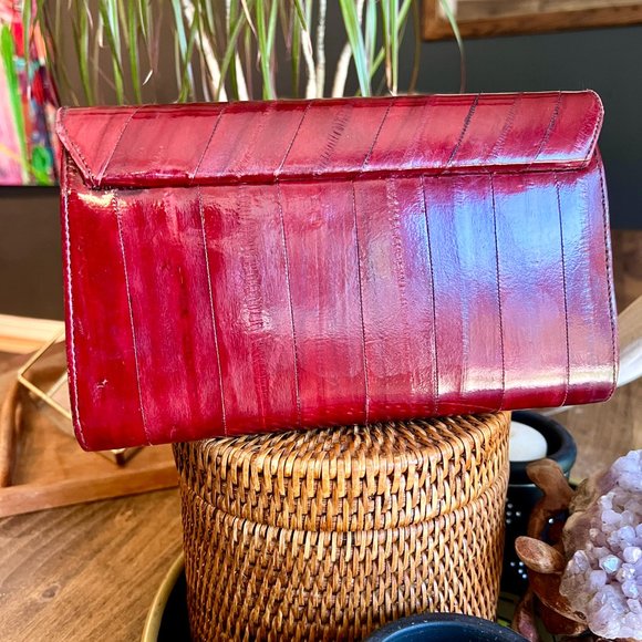 Victory | Bags | Vintage Victory Genuine Eel Skin Clutch Purse | Poshmark